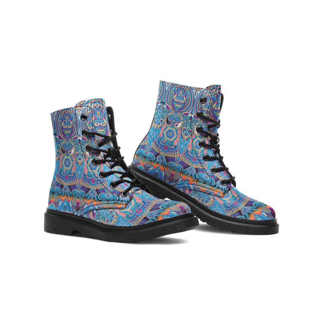 "Neo Human Pattern inverted" Boots – Positive Creations